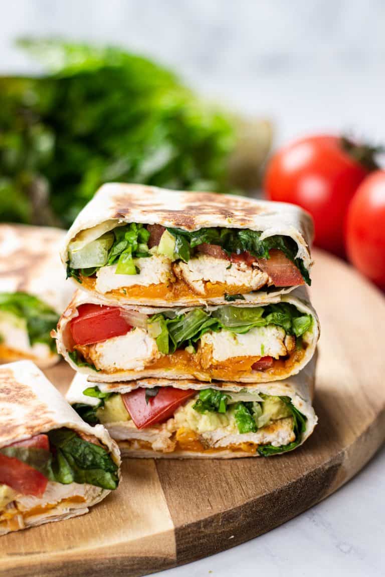 Healthy Chicken Avocado Wraps - Veronika's Kitchen