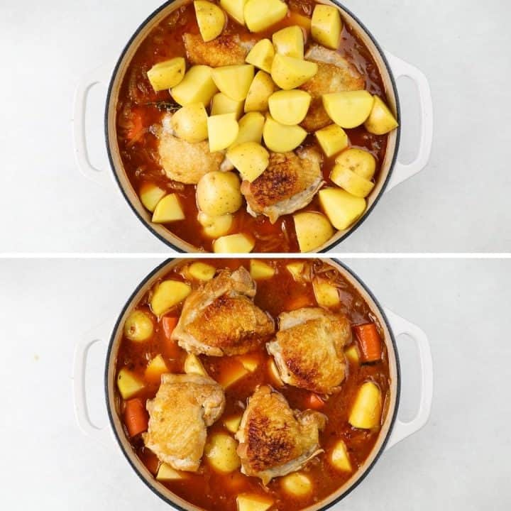 Easy Dutch Oven Chicken Stew Recipe - Veronika's Kitchen