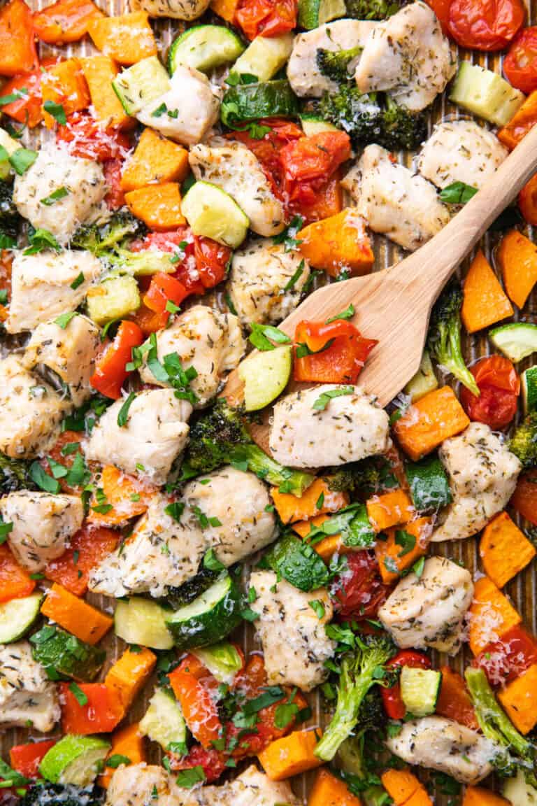 Sheet Pan Chicken and Veggies - Veronika's Kitchen